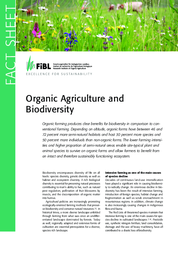 (PDF) Organic Farming and Biodiversity