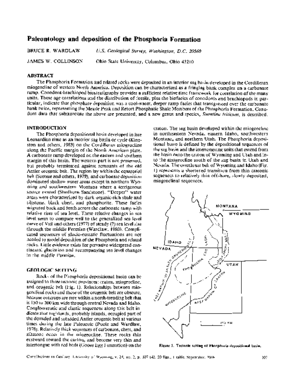 (PDF) Paleontology and deposition of the Phosphoria Formation