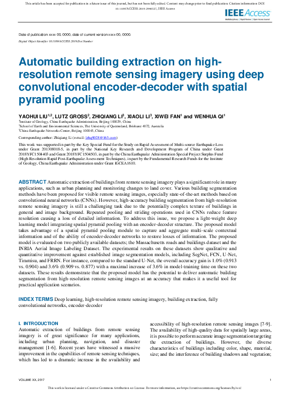 (PDF) Automatic building extraction on high-resolution remote sensing imagery using deep ...