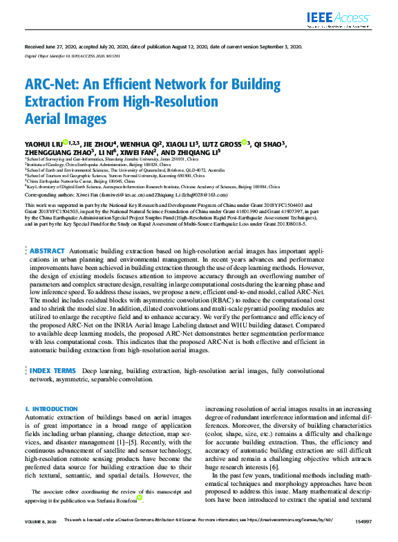 (PDF) ARC-Net: An Efficient Network for Building Extraction From High ...