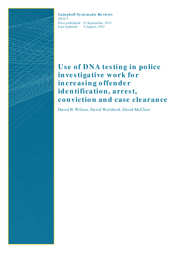 (PDF) Use of DNA testing in police investigative work for increasing ...