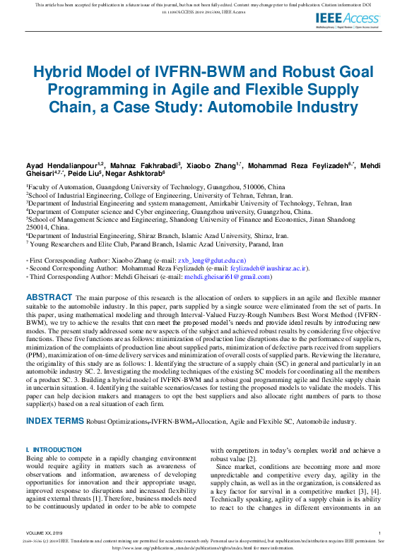 (PDF) Hybrid Model of IVFRN-BWM and Robust Goal Programming in Agile ...