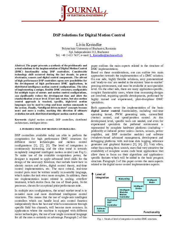 (PDF) DSP Solutions for Digital Motion Control
