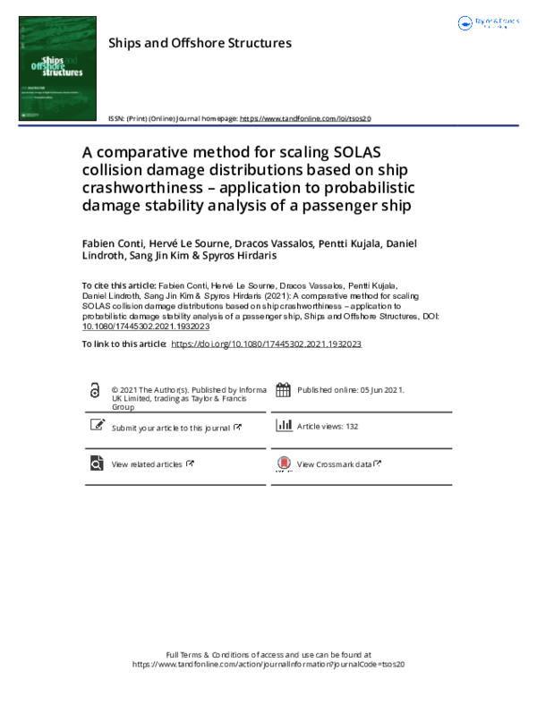(PDF) A comparative method for scaling SOLAS collision damage ...