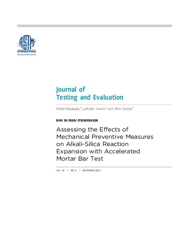 (PDF) Assessing the Effects of Mechanical Preventive Measures on Alkali ...