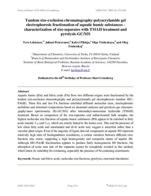 (PDF) Tandem size-exclusion chromatography-polyacrylamide gel ...