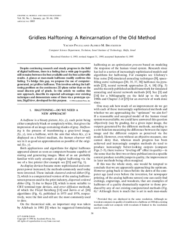 (PDF) Gridless Halftoning: A Reincarnation of the Old Method