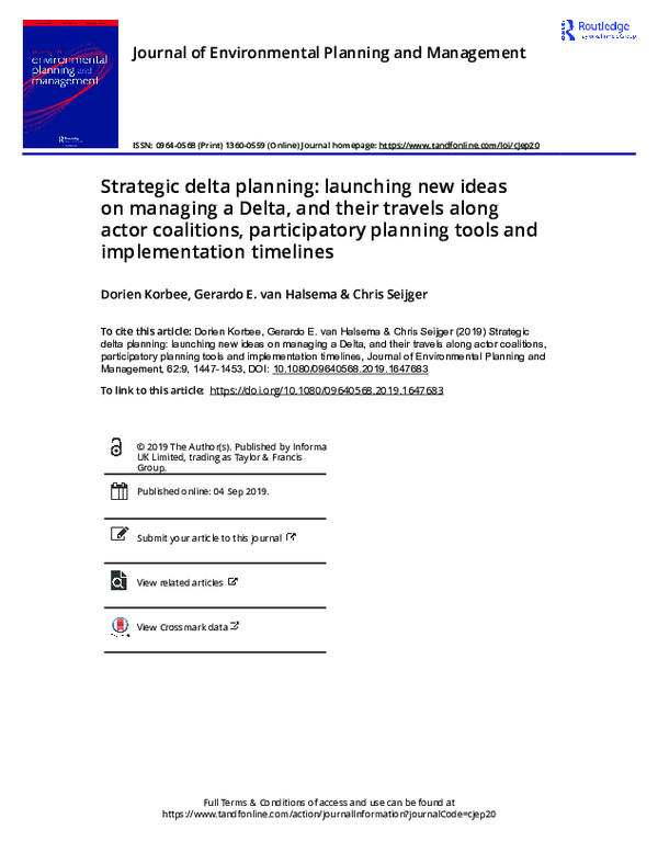 (PDF) Strategic delta planning: launching new ideas on managing a Delta ...