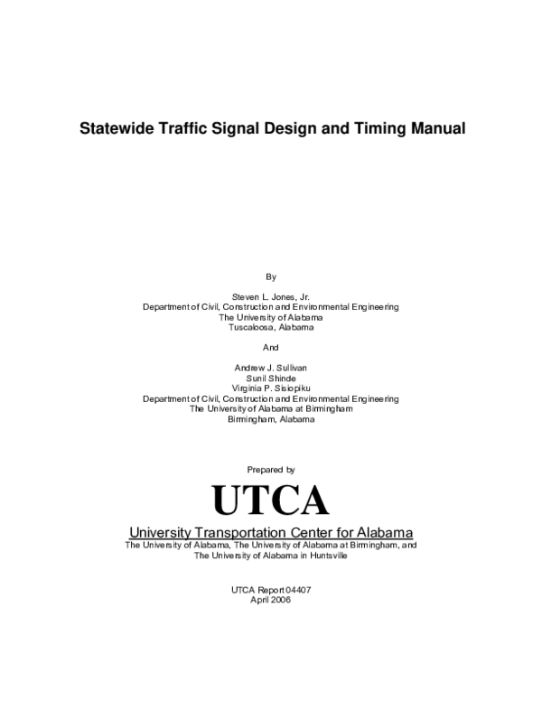 (PDF) Statewide Traffic Signal Design and Timing Manual