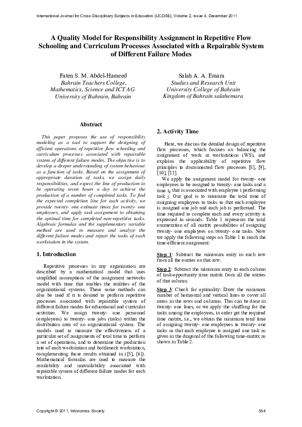 (PDF) A Quality Model for Responsibility Assignment in Repetitive Flow ...