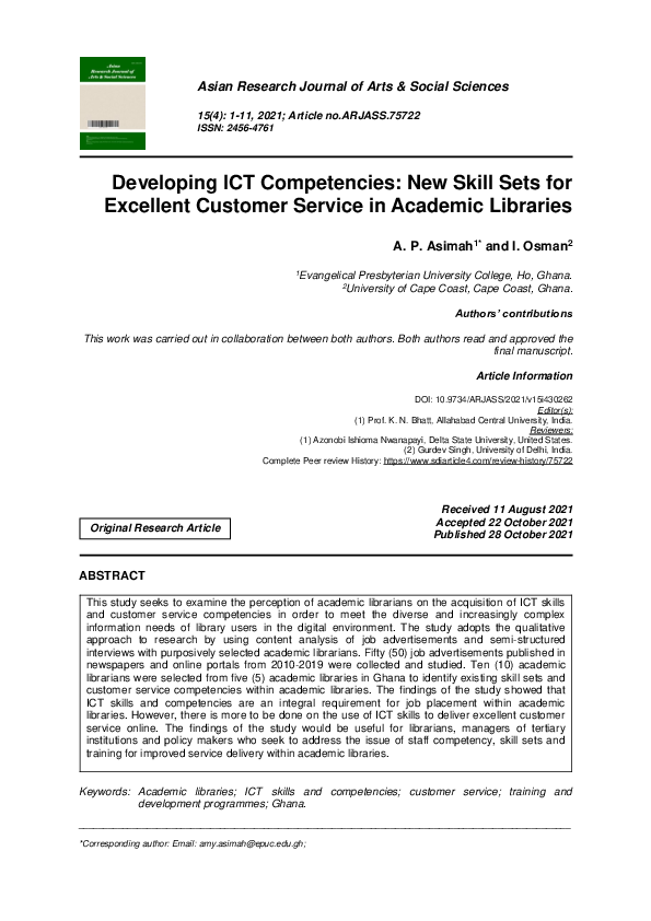 (PDF) Developing ICT Competencies: New Skill Sets for Excellent ...
