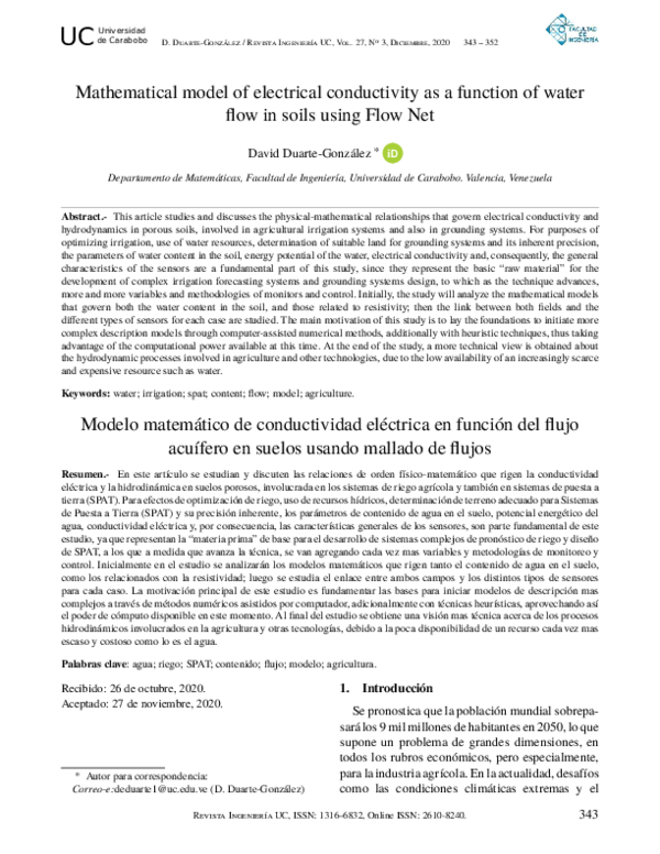 (PDF) Mathematical model of electrical conductivity as a function of ...