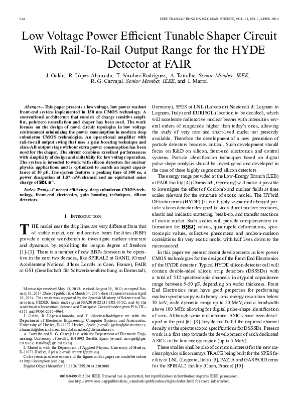 (PDF) Low Voltage Power Efficient Tunable Shaper Circuit With Rail-To-Rail Output Range for the ...
