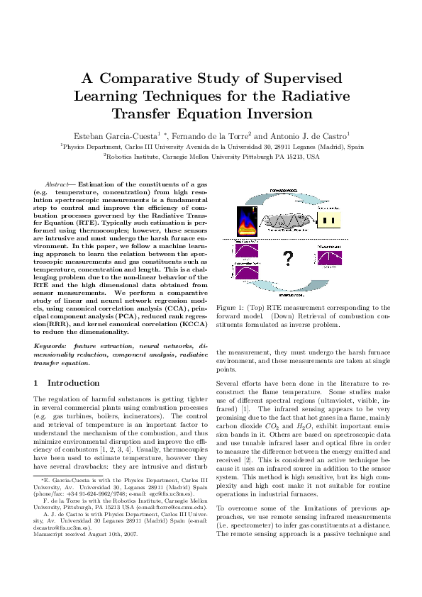 (PDF) A Comparative Study of Supervised Learning Techniques for the ...