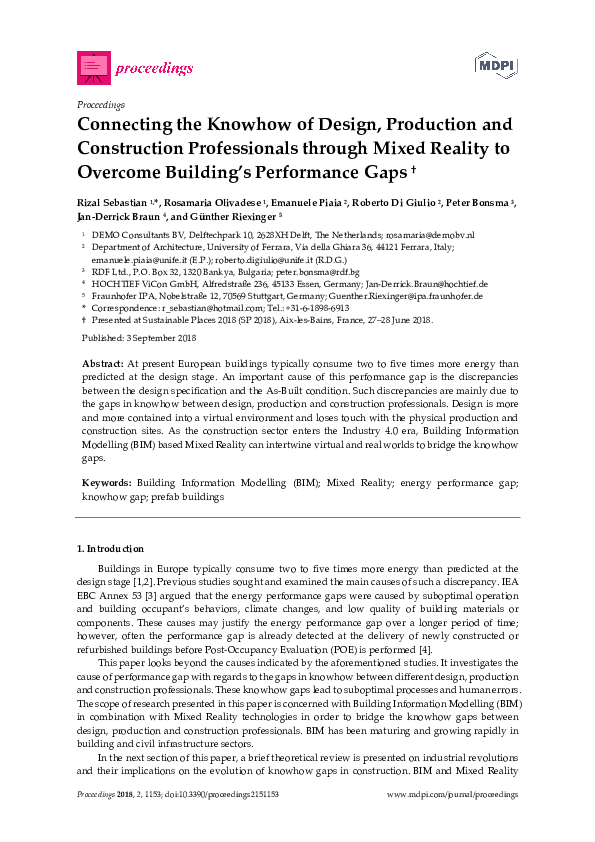 (PDF) Connecting the Knowhow of Design, Production and Construction ...