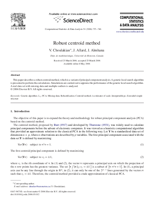 (PDF) Robust centroid method