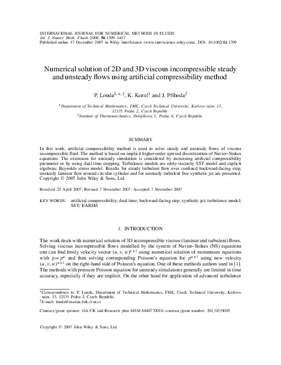 Pdf Numerical Solution Of 2d And 3d Viscous Incompressible Steady And Unsteady Flows Using