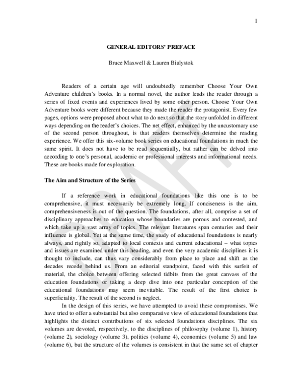 (PDF) Foundations of Education Series General Editors Preface Pre ...