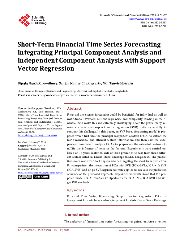 (PDF) Short-Term Financial Time Series Forecasting Integrating Principal Component Analysis and ...