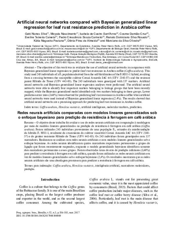 (PDF) Artificial neural networks compared with Bayesian generalized linear regression for leaf ...