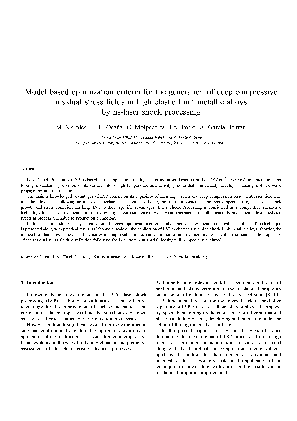 (PDF) Model based optimization criteria for the generation of deep compressive residual stress ...