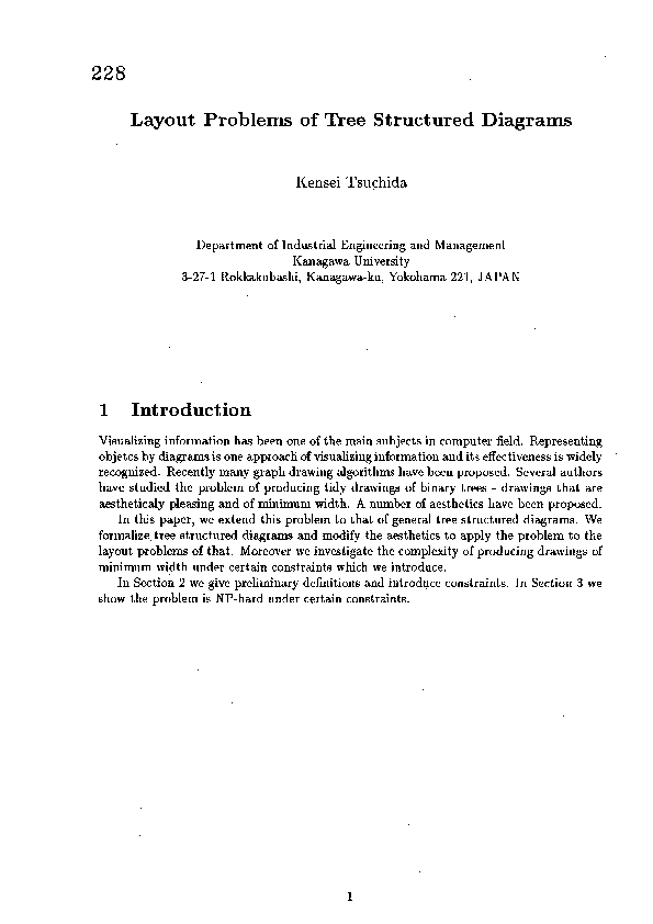 (PDF) Layout Problems of Tree Structured Diagrams