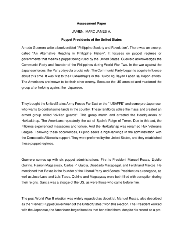 (PDF) Assessment Paper