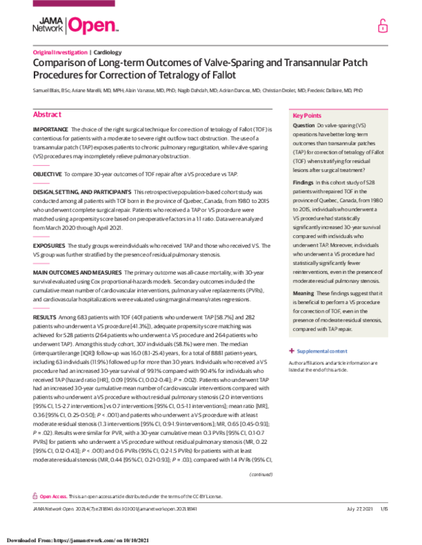(PDF) Comparison of Long-term Outcomes of Valve-Sparing and ...