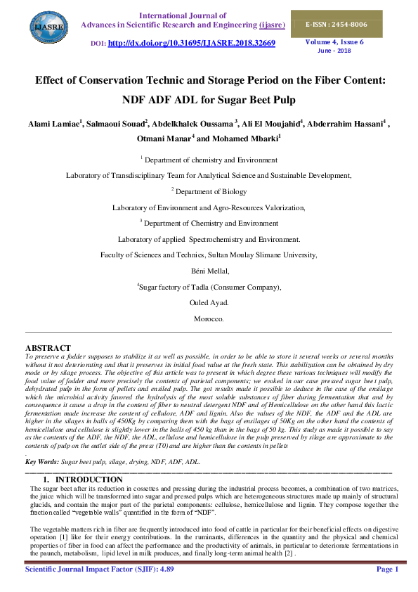 (PDF) Effect of Conservation Technic and Storage Period on The Fiber ...
