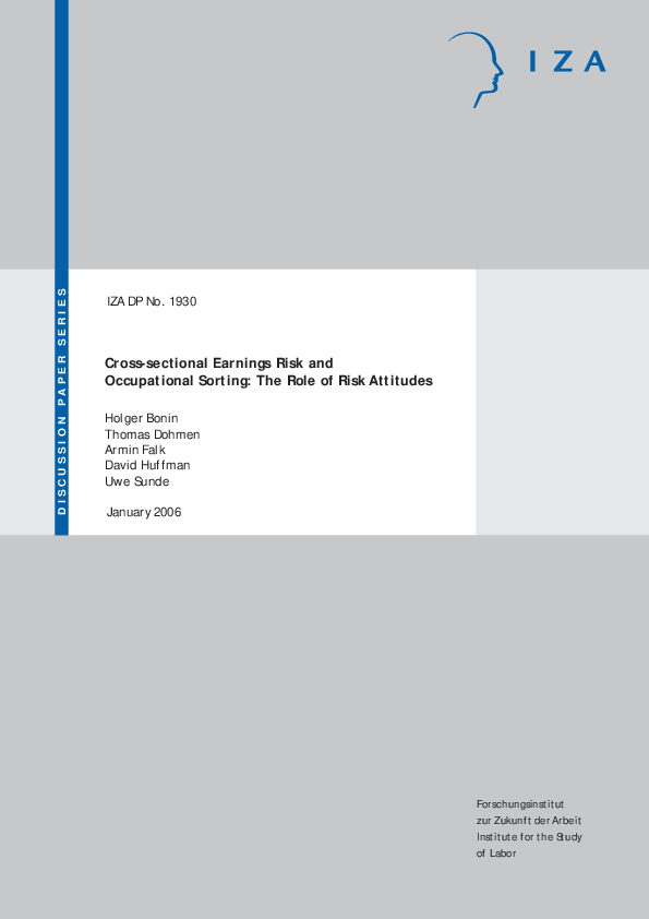 (PDF) Cross-sectional earnings risk and occupational sorting: The role ...