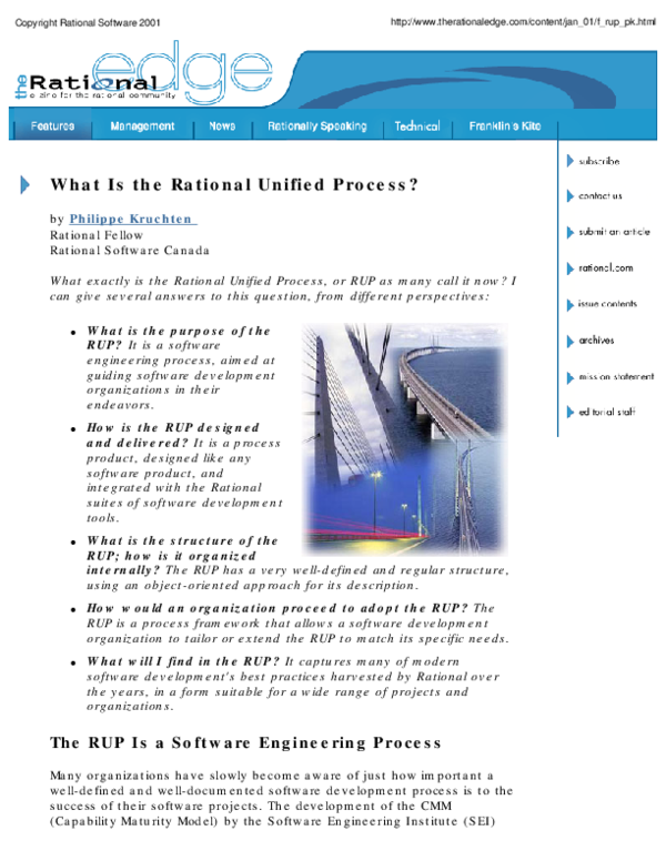 (PDF) The Rational Unified Process--An Introduction