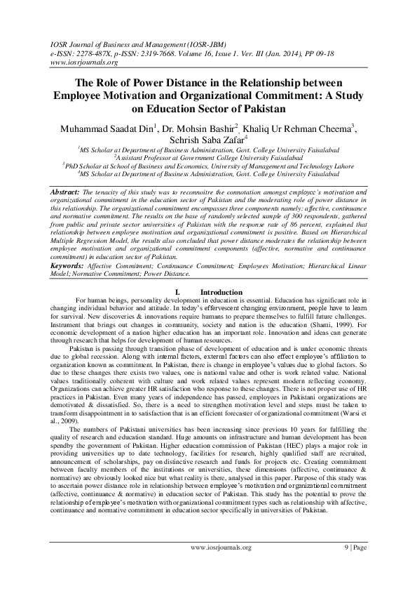 (PDF) The Role of Power Distance in the Relationship between Employee ... (PDF) The Role of Power Distance in the Relationship between Employee ...