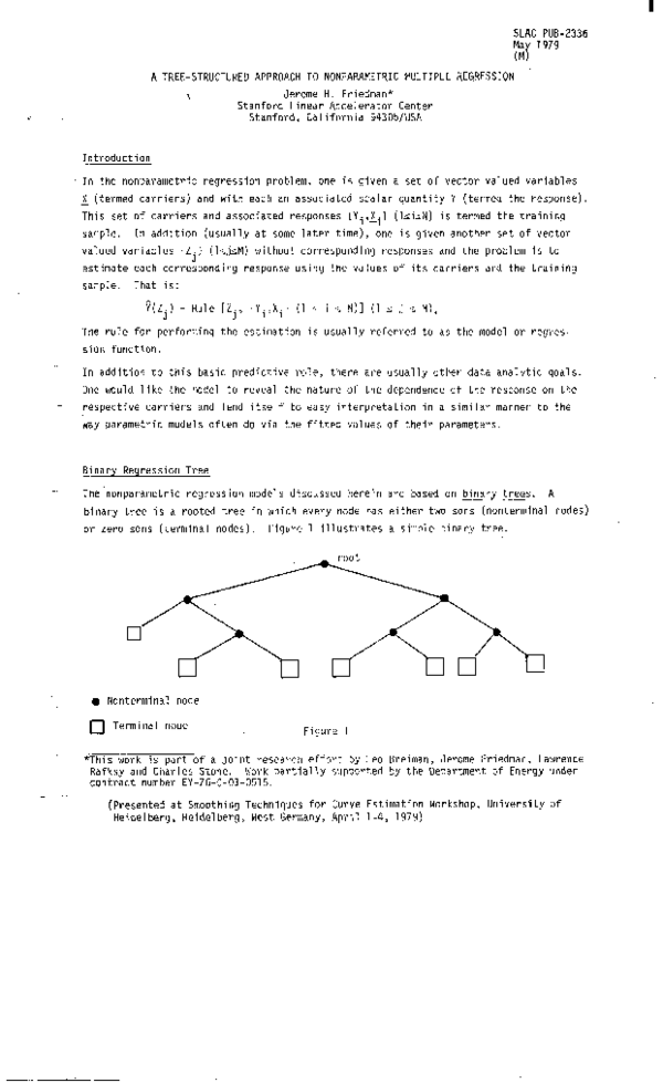 Pdf A Tree Structured Approach To Nonparametric Multiple Regression