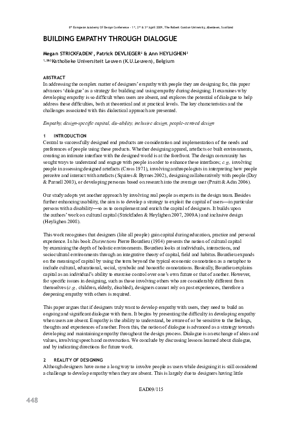 (PDF) Building Empathy Through Dialogue