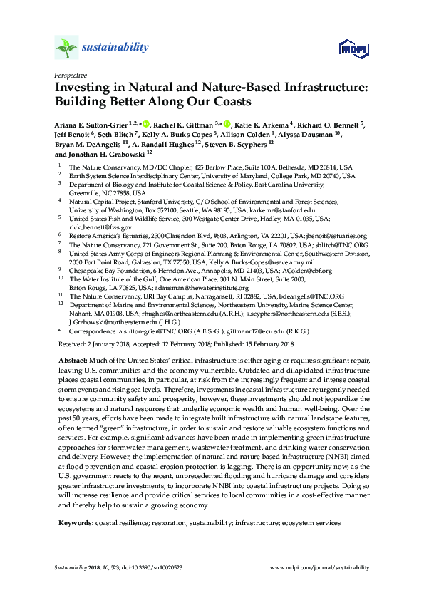 (PDF) Investing in Natural and Nature-Based Infrastructure: Building ...