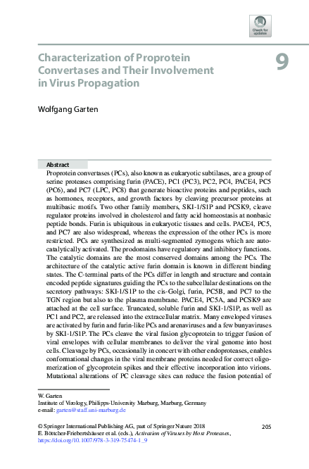 (PDF) Characterization of Proprotein Convertases and Their Involvement ...