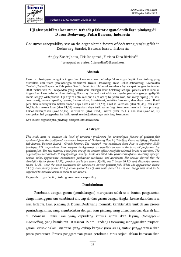 (PDF) Consumer acceptability test on the organoleptic factors of ...
