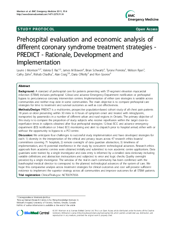 (PDF) Prehospital evaluation and economic analysis of different ...