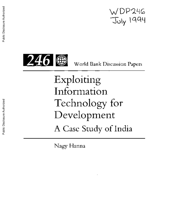 (PDF) Exploiting information technology for development : a case study of India