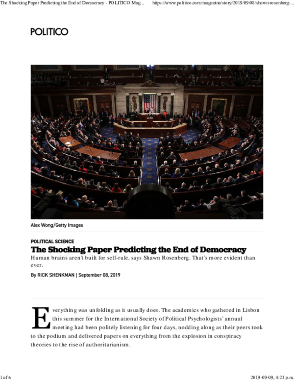 (PDF) The Shocking Paper Predicting the End of Democracy - POLITICO ...