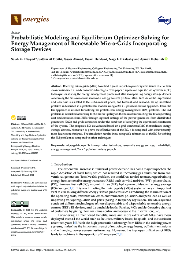 (PDF) Probabilistic Modeling and Equilibrium Optimizer Solving for Energy Management of ...
