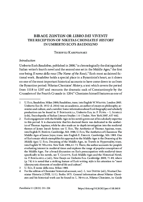 (PDF) Βίβλος ζώντων or Libro dei viventi: The Reception of Niketas ...
