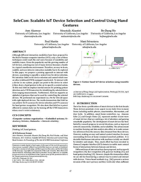 (PDF) SeleCon: Scalable IoT Device Selection and Control Using Hand ...
