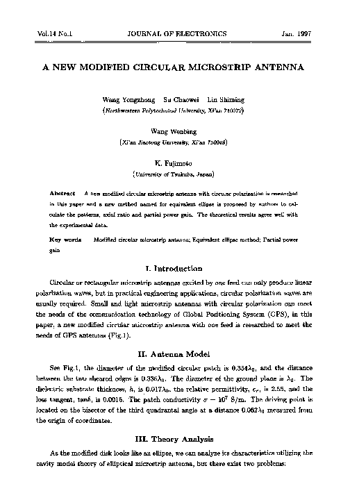 (PDF) A new modified circular microstrip antenna