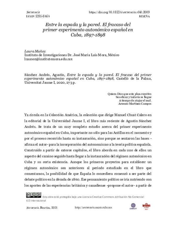 (PDF) Entre la espada y la pared