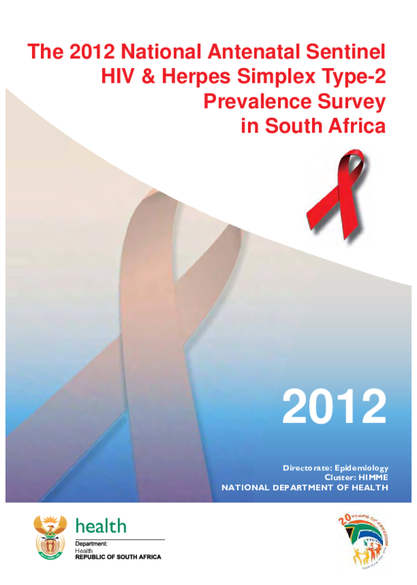 (PDF) ANTENATAL HIV SURVEY REPORT Dept Health Report2013 V