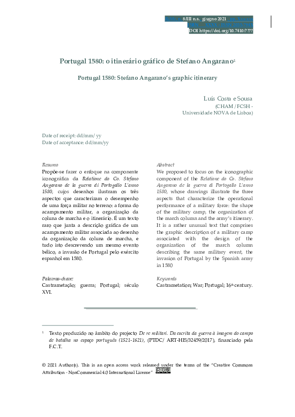 (PDF) Portugal 1580: Stefano Angarano's graphic itinerary