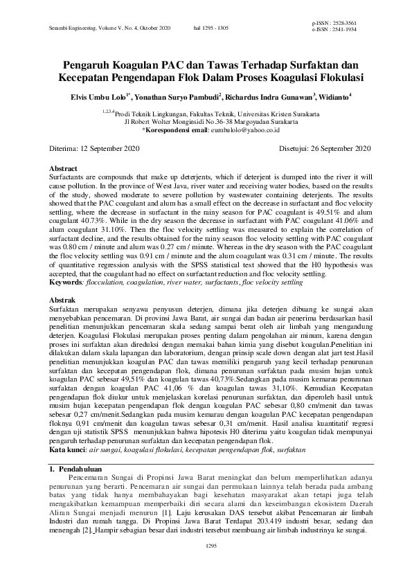 (PDF) Pengaruh Koagulan PAC dan Tawas Terhadap Surfaktan dan Kecepatan ...