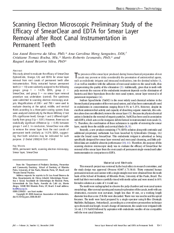 (PDF) Scanning electron microscopic preliminary study of the efficacy ...