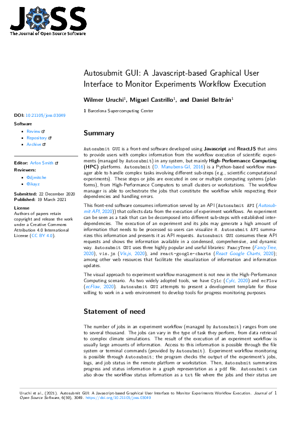 (PDF) Autosubmit GUI: A Javascript-based Graphical User Interface to Monitor Experiments ...